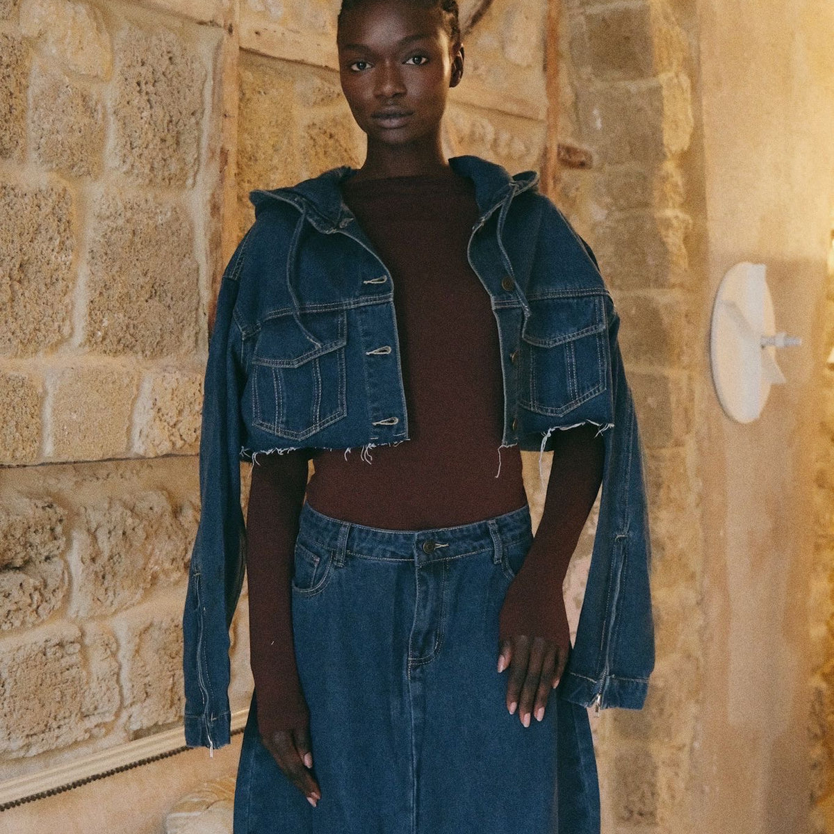 Dark denim jacket – RACHEL WAY